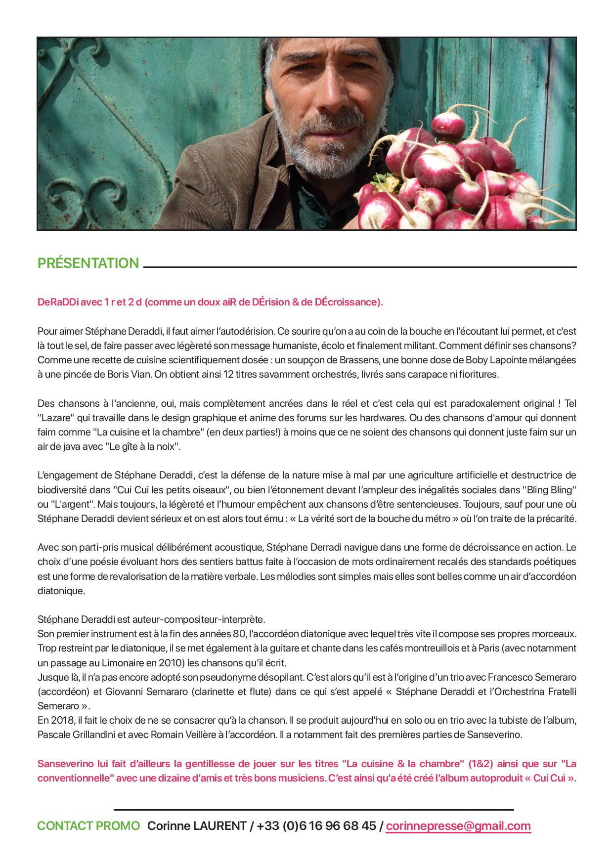 « Cui Cui » de Stéphane Deraddi, disponible depuis le 13 janvier | La ...